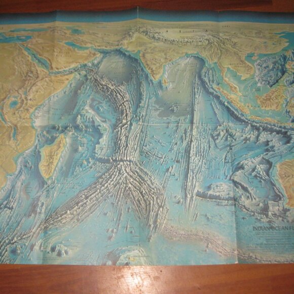National Geographic | Art | 967 Nat Geo Foldout Map The Indian Ocean ...